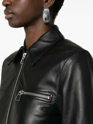 Sportmax Zipped Leather Jacket