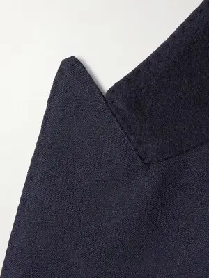 Etro Double-breasted Felt-trimmed Wool-jacquard Suit Jacket