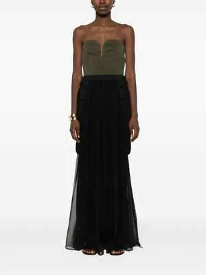 Max Mara Jedy Chiffon Maxi Skirt - Black