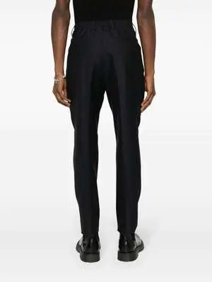 Fendi Ff-jacquard Tapered Wool Trousers
