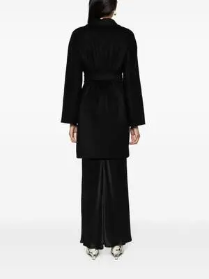 Max Mara Belted Cashmere Midi Coat - Black