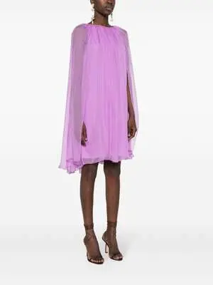 Max Mara Footing Chiffon Mini Dress - Purple
