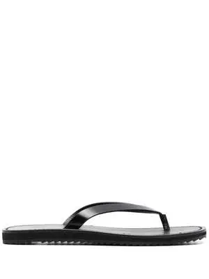 THE ROW Thong-strap Leather Flip Flops - Black