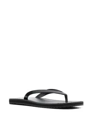THE ROW Thong-strap Leather Flip Flops - Black