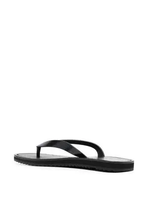 THE ROW Thong-strap Leather Flip Flops - Black