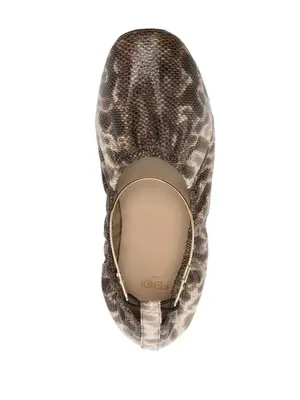 Fendi Filo Ballerina Shoes - Neutrals