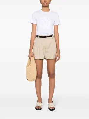 Max Mara Logo-embroidered T-shirt - White
