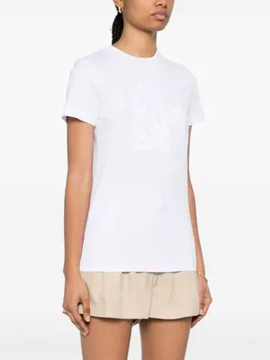 Max Mara Logo-embroidered T-shirt - White