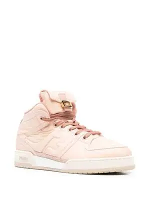 Fendi Ff-embossed High-top Sneakers