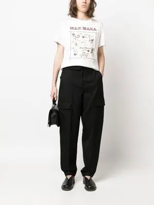 Max Mara Embroidered Slogan T-shirt