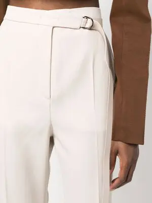 Fendi High-waisted Wool Flared Trousers