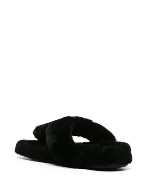 Loewe Ease Shearling Flip Flops