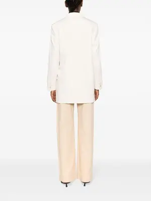 Max Mara Double-breasted Virgin Wool Blazer - Neutrals