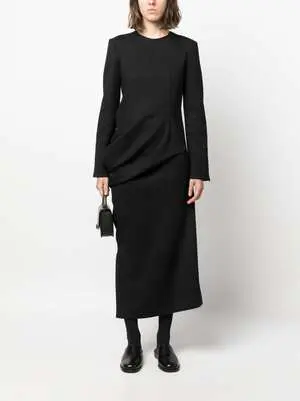 THE ROW Gathered-detailing Long-sleeved Shift Dress