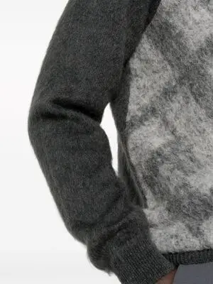 Fendi Ff-motif Knitted Jumper - Grey