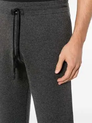 Fendi Mélange-effect Cashmere Track Pants