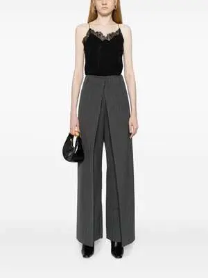 Fendi Layered Virgin Wool Trousers