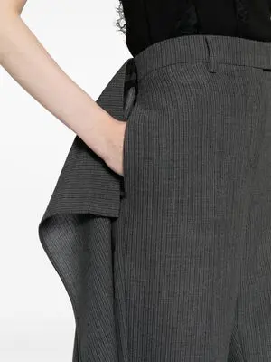 Fendi Layered Virgin Wool Trousers