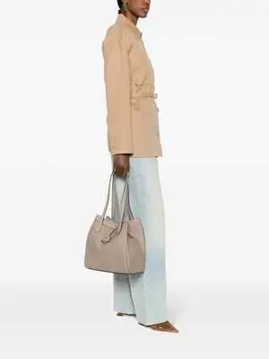 Fendi Origami Leather Shoulder Bag - Neutrals