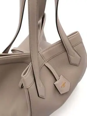 Fendi Origami Leather Shoulder Bag - Neutrals