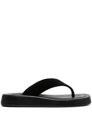 THE ROW Padded Leather Flip Flops