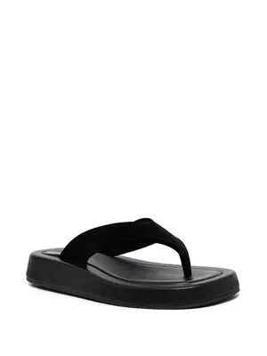THE ROW Padded Leather Flip Flops