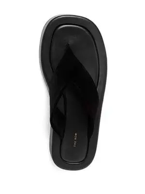 THE ROW Padded Leather Flip Flops