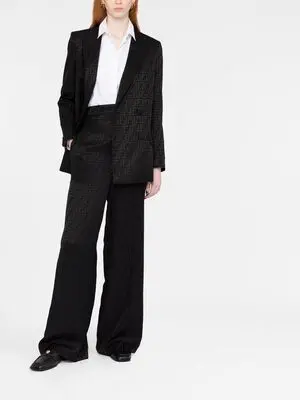 Fendi Monogram Silk Trousers