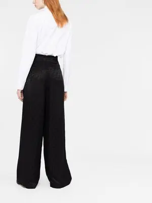 Fendi Monogram Silk Trousers