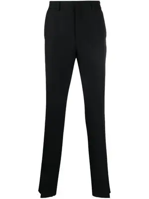 Fendi Logo-plaque Tailored Trousers - Black