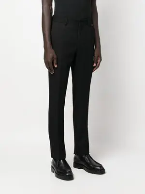 Fendi Logo-plaque Tailored Trousers - Black