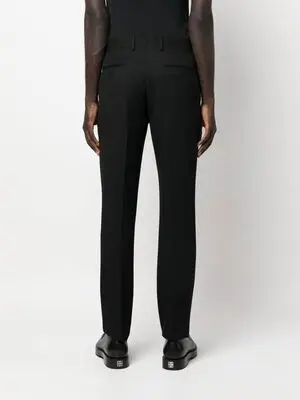 Fendi Logo-plaque Tailored Trousers - Black