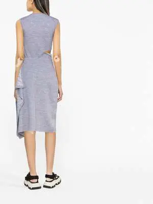 Fendi Asymmetric Knitted Wrap Skirt