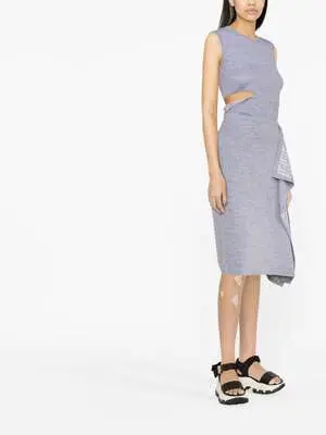Fendi Asymmetric Knitted Wrap Skirt
