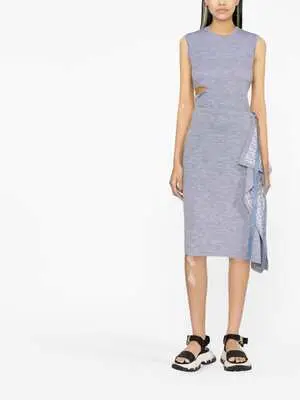 Fendi Asymmetric Knitted Wrap Skirt