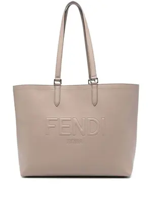 Fendi Leather Tote - Neutrals