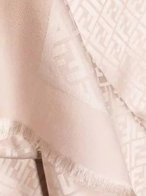 Fendi Monogram-pattern Print Scarf - Neutrals