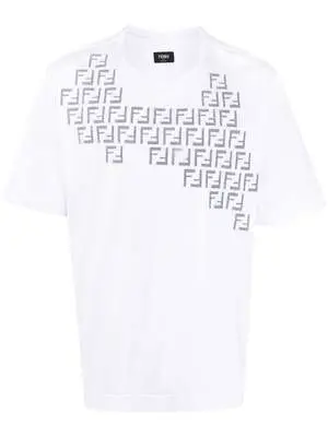 Fendi Ff Logo Crew-neck T-shirt