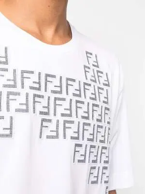 Fendi Ff Logo Crew-neck T-shirt