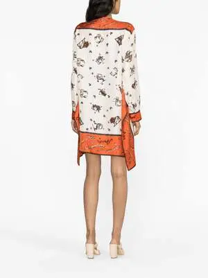 Fendi Astrology-print Silk Kaftan Dress