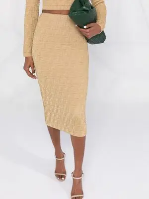 Fendi Ff-motif Pencil Skirt