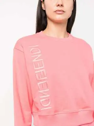 Fendi Logo-print Cropped Sweatshirt