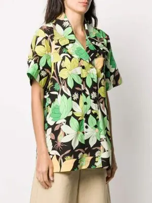 Fendi Floral Print Short Sleeve Shirt