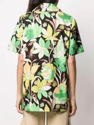 Fendi Floral Print Short Sleeve Shirt