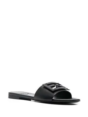 Fendi Baguette Leather Slides