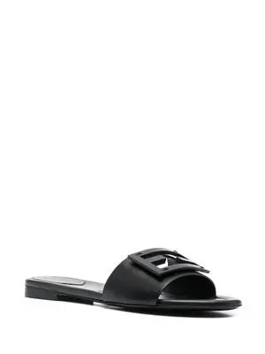 Fendi Baguette Leather Slides