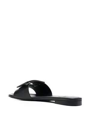 Fendi Baguette Leather Slides