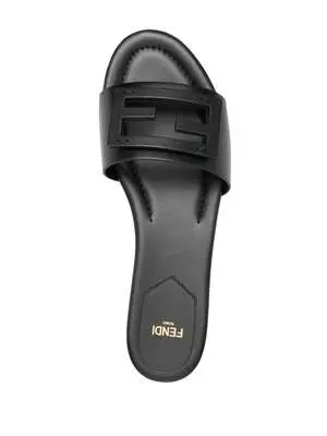 Fendi Baguette Leather Slides