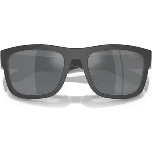 Prada PRADA SPORT 56mm Pillow Sunglasses Light Grey Gradient