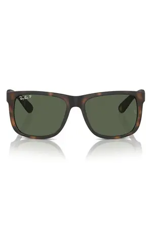 Ray-ban 55mm Polarized Square Sunglasses - Brown Havana